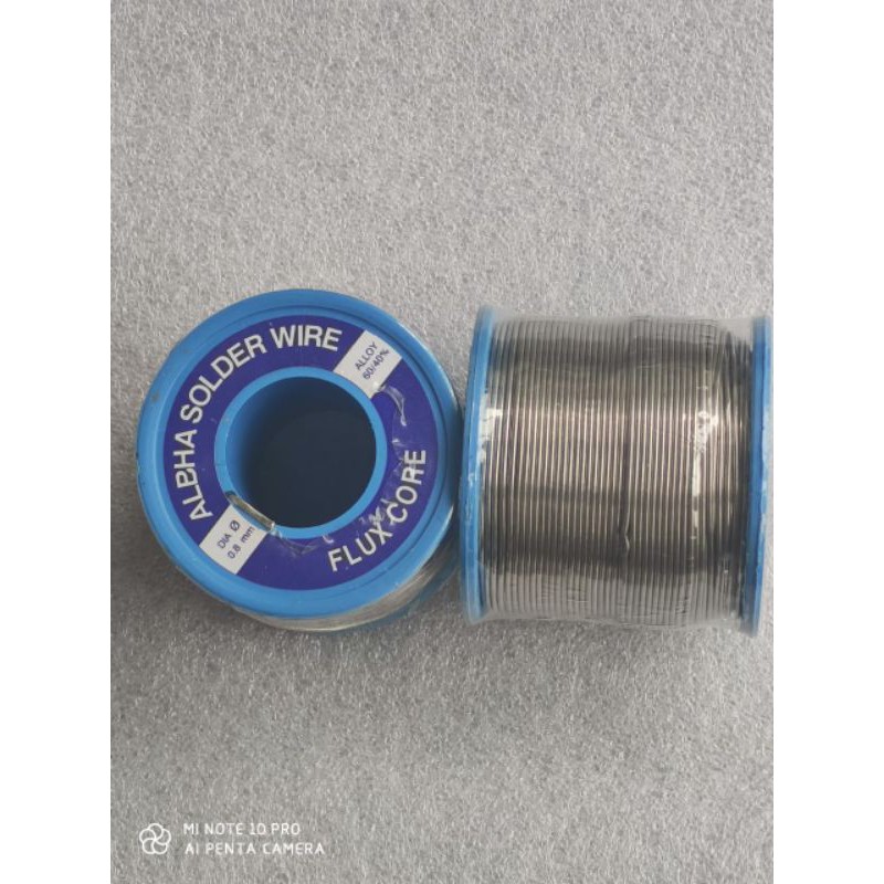 Jual TIMAH ALPHA SOLDER WIRE ORIGINAL 250 GRAM FLUX CORE 0,8mm | Shopee ...