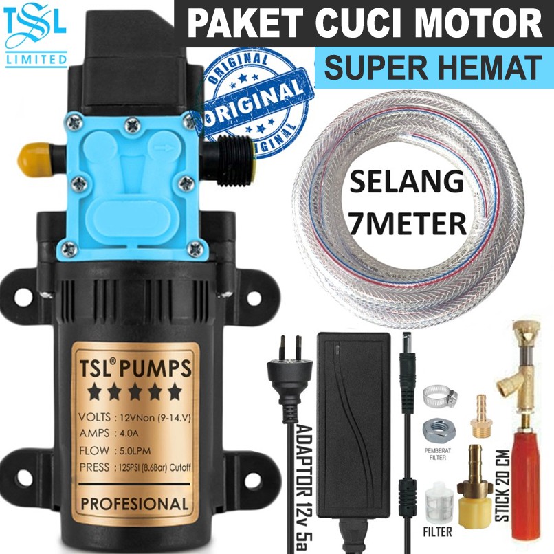 Jual Paket Lengkap Pompa Cuci Motor dan Mobil Tekanan Tinggi Otomatis ...