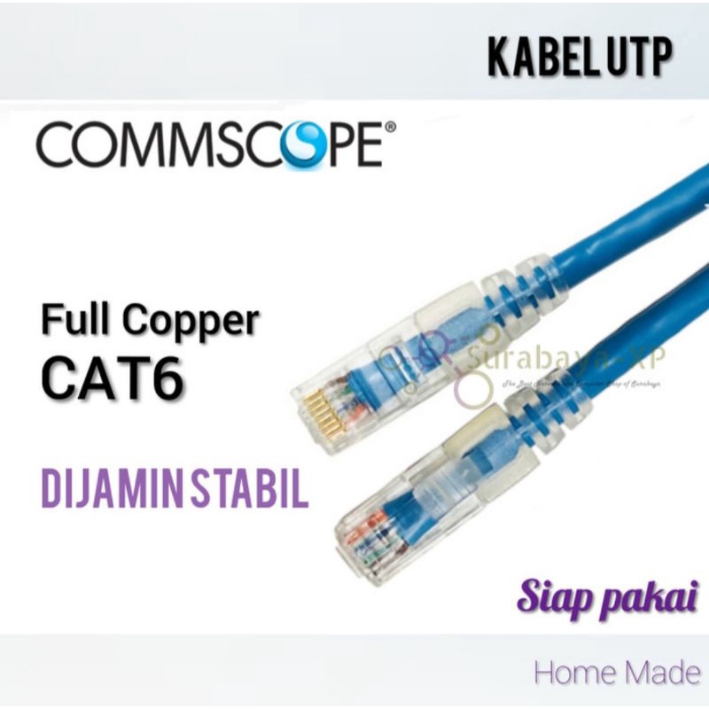 Jual Kabel LAN UTP AMP 1 Meter COMMSCOPE CAT6 1 M 1M 1Meter CAT 6 ...