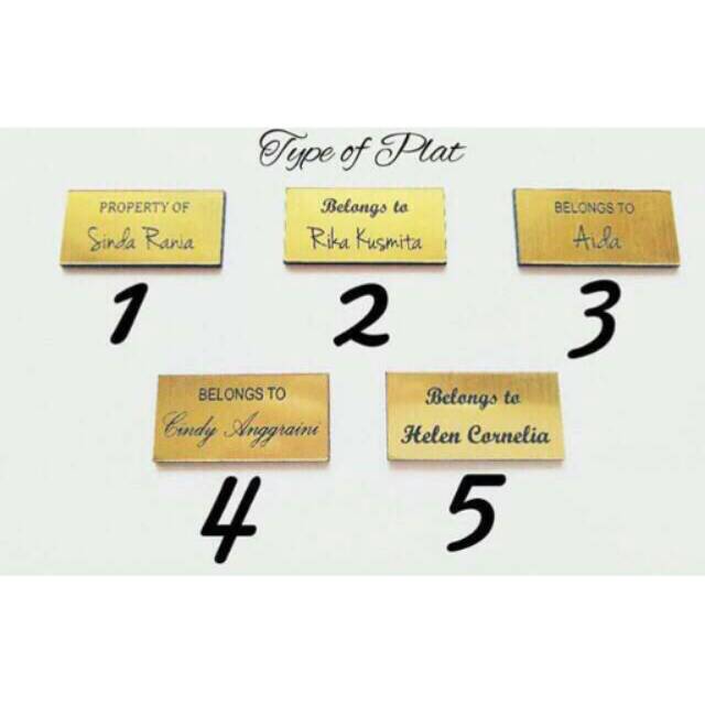 Jual Name tag / Plat nama (bisa custom ukuran dan tulisan) | Shopee ...