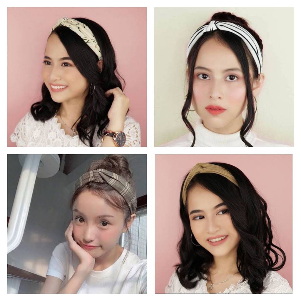 Jual [MOTIF] Bandana Twist / Bandana Simpul Silang / Bando Kain Ala ...