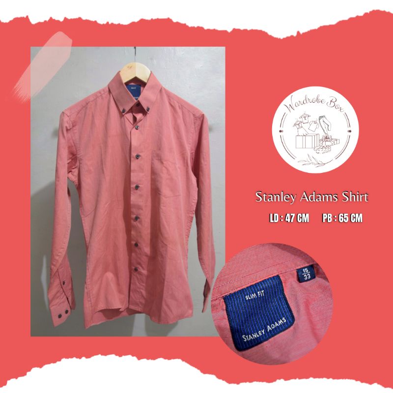 Jual Stanley Adams Shirt / Kemeja Pria Lengan Panjang Preloved | Shopee ...