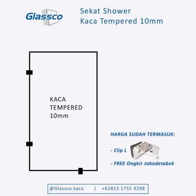 Jual Partisi Sekat Shower Kaca Tempered 10 mm - Pesanan Pak Angga ...