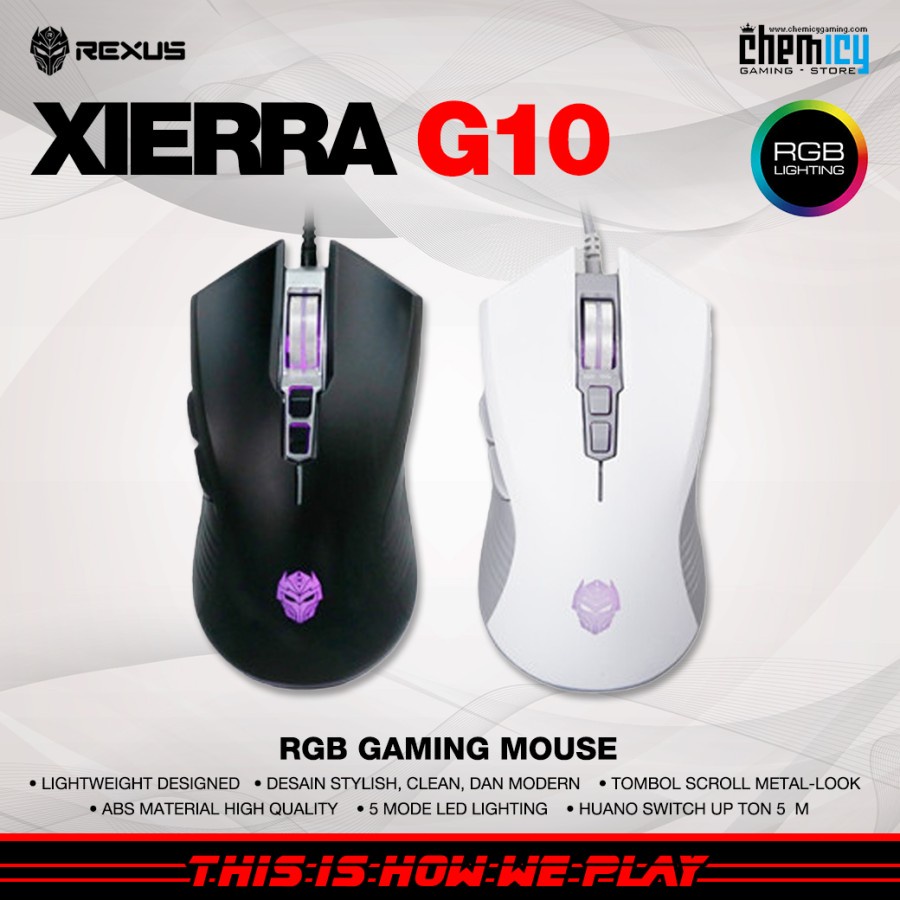Jual Rexus Xierra G10 / G-10 Wired Gaming Mouse | Shopee Indonesia