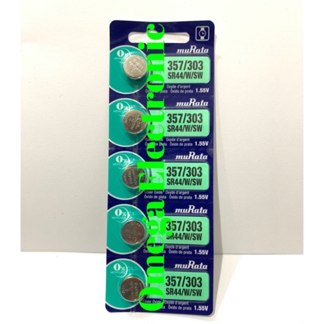Jual ORIGINAL Murata SR 44 Baterai Battery Batre SR44 357 303 SR44W SR44SW | Shopee Indonesia