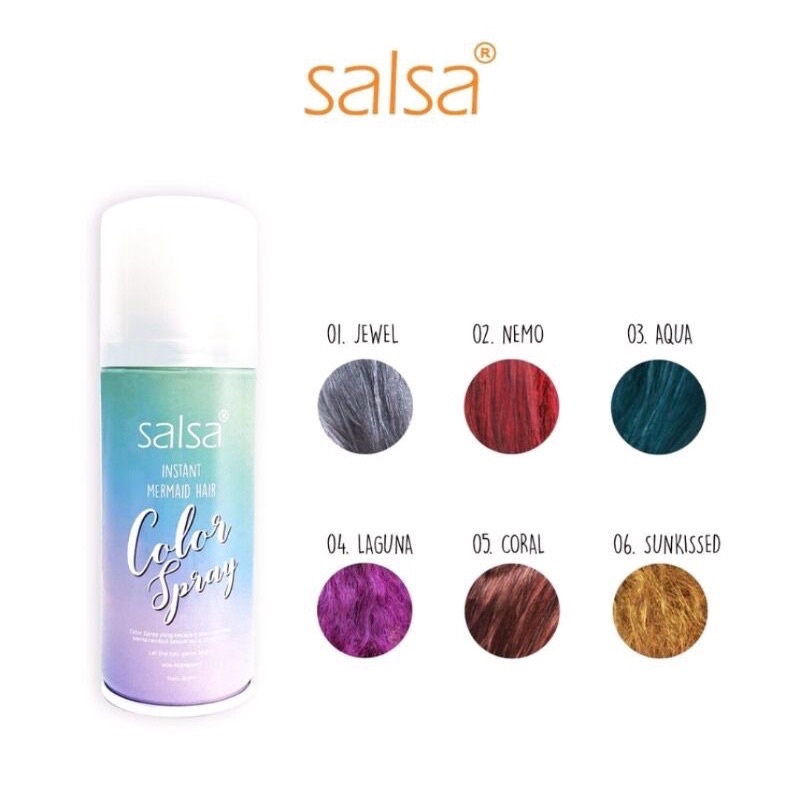 Jual SALSA INSTANT MERMAID HAIR COLOR SPRAY /pewarna rambut instant ...