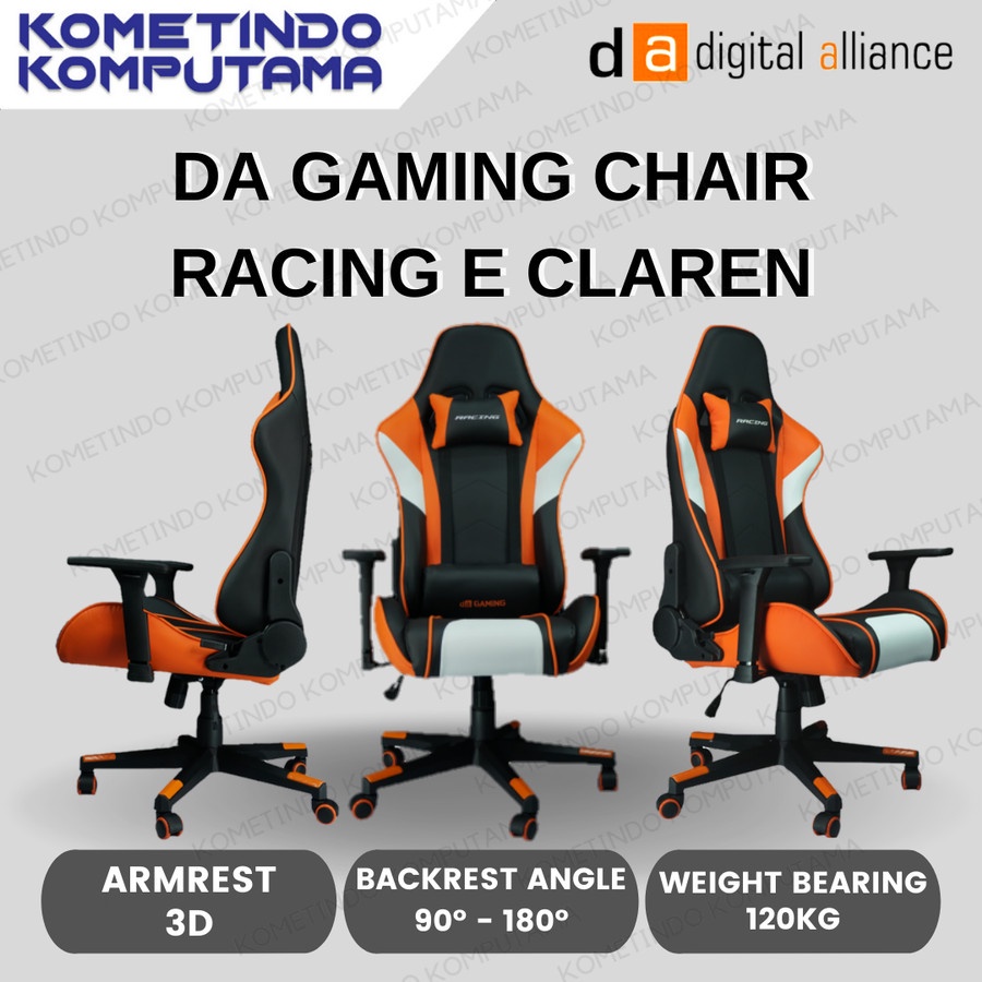 Jual DA GAMING CHAIR RACING E CLAREN / KURSI GAMING / KURSI GAME ...