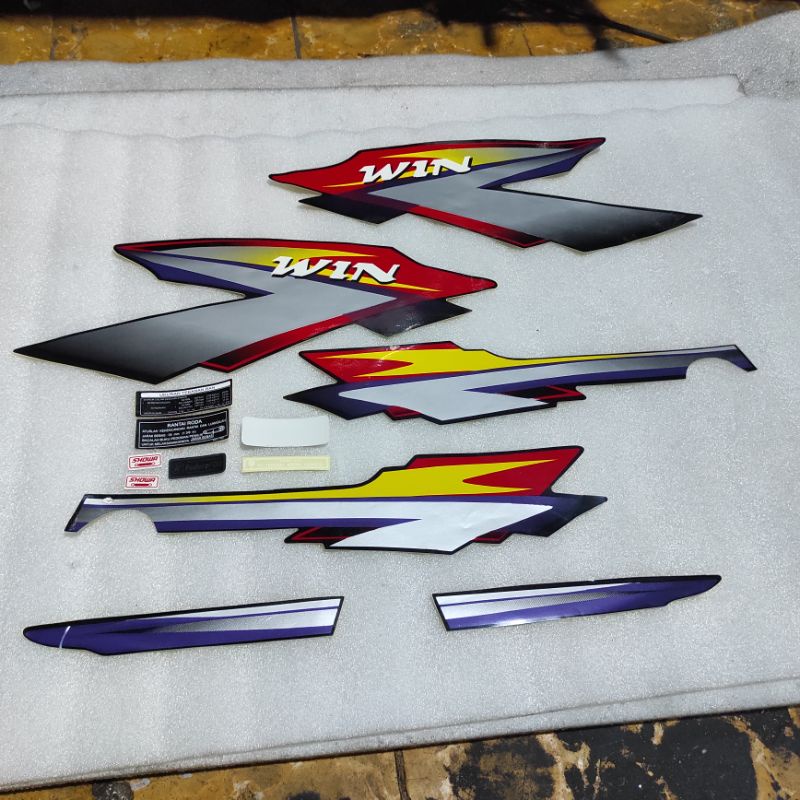 Jual stiker stripping striping decal graphic Honda win 100 GF6 GF 6 ...