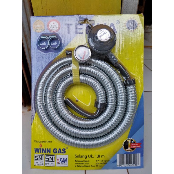 Jual REGULATOR & SELANG GAS ORIGINAL WINN GAS / REGULATOR SET / SELANG ...