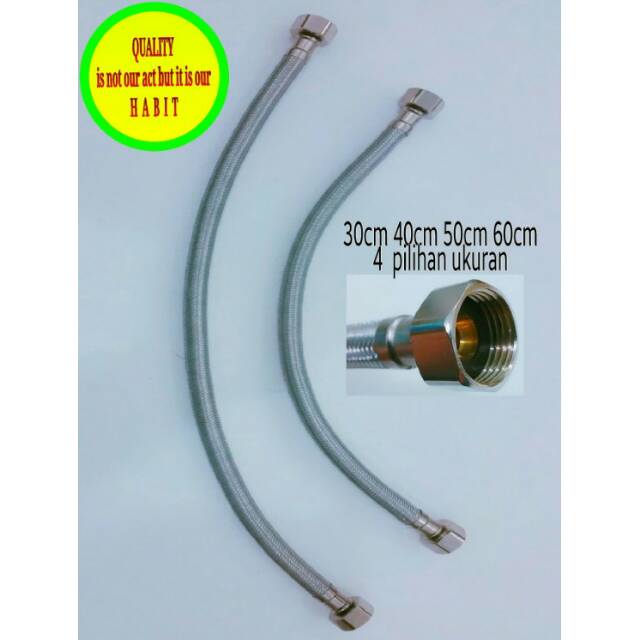 Jual Slang flexibel anyaman 50cm selang keran kran sambungan kran air ...