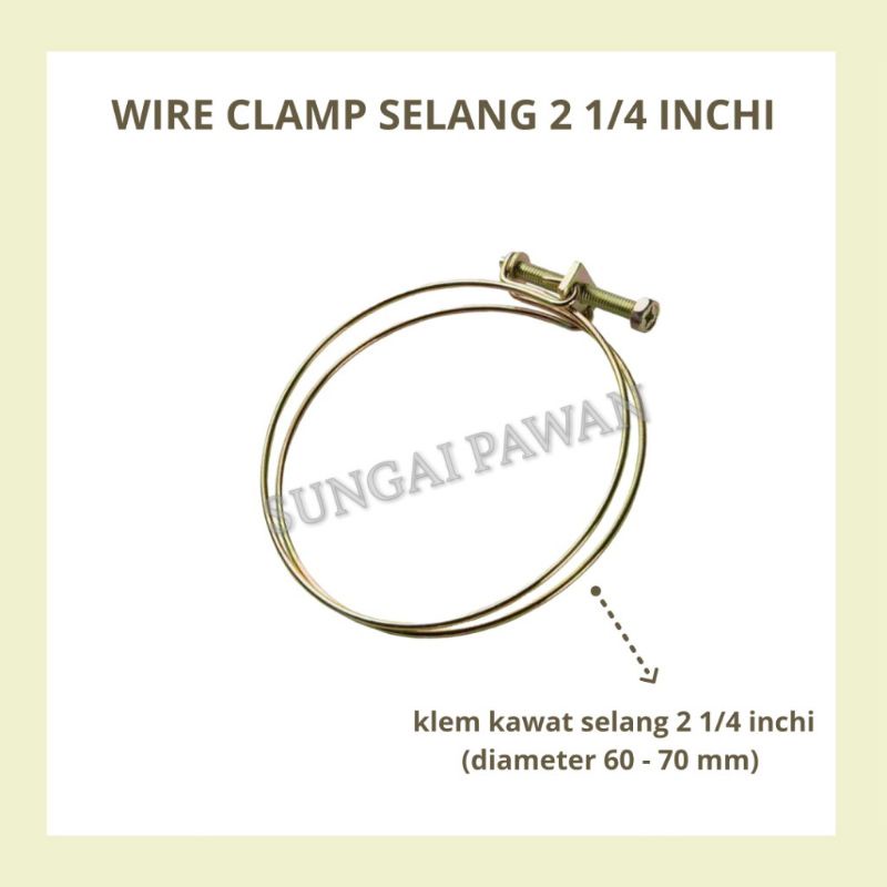 Jual klem kawat selang hose 2 1/4 inchi wire clamp pengunci kunci ...