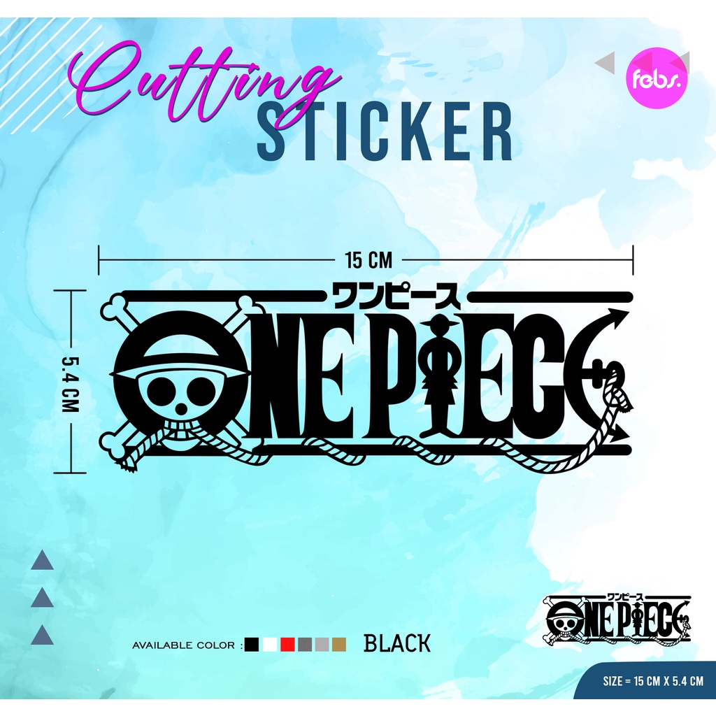 Jual Cutting Sticker Anime One Piece Text Logo | Stiker Cutting Logo ...