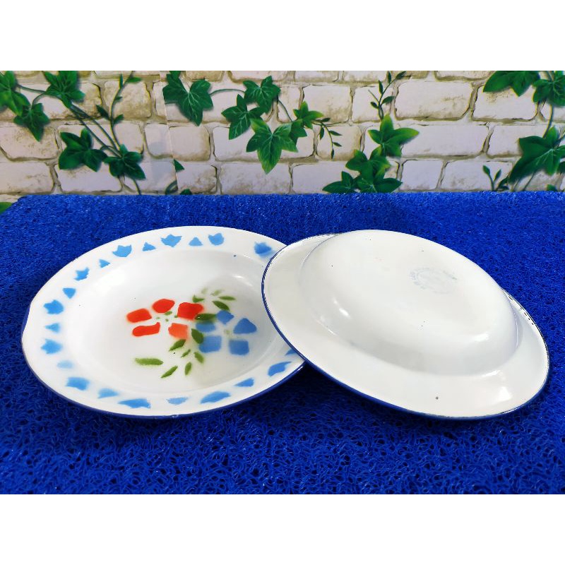 Jual PIRING SENG 20CM PIRING MAKAN PLAT BESAR PIRING ENAMEL WARNA ...