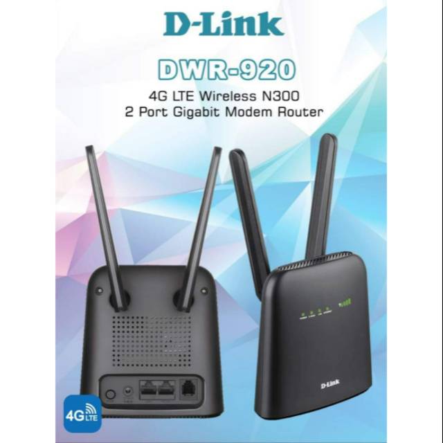 Jual D-Link DWR-920 Wireless N300 4G-LTE Wireless Gigabit Modem Router | Shopee Indonesia