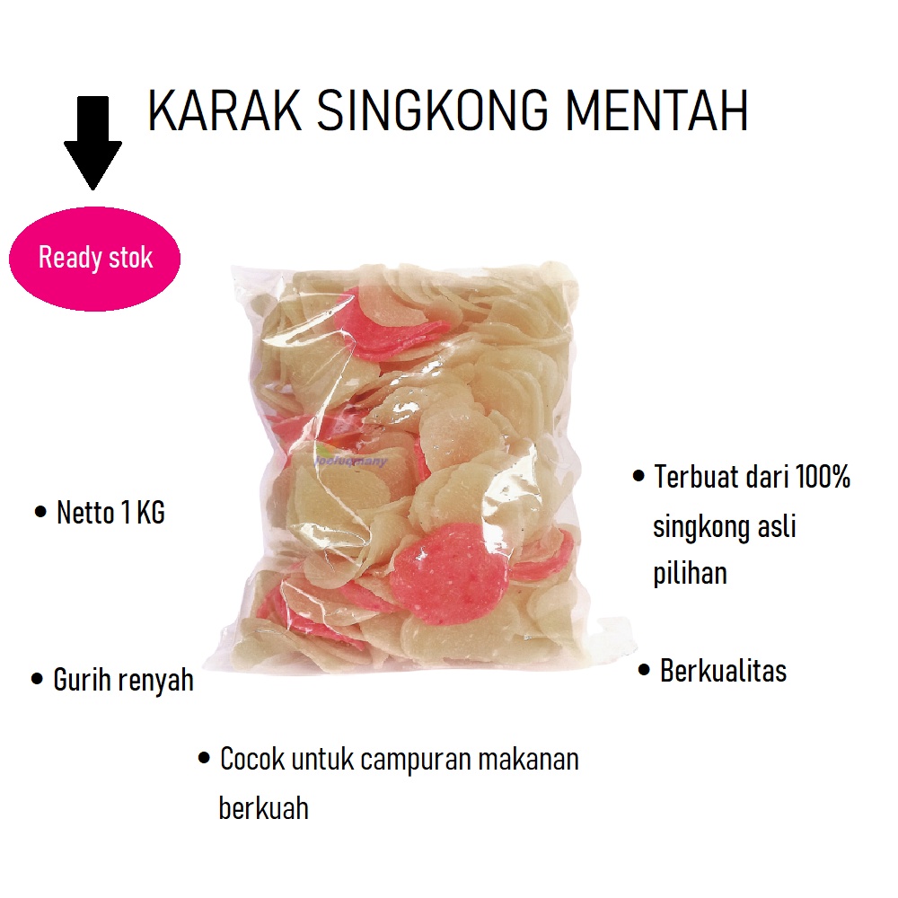 Jual Kerupuk Singkong Karag Karak Mentah 1 kg | Shopee Indonesia