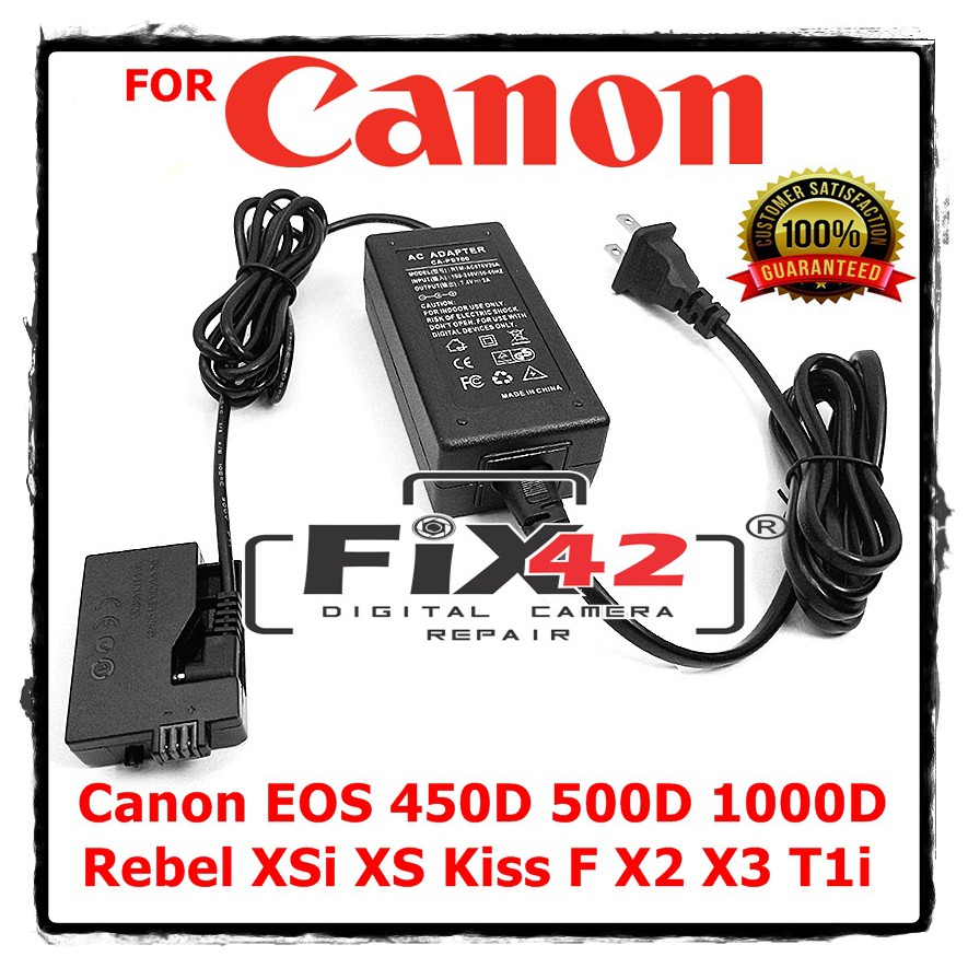 Jual Power Adapter For Canon EOS 450D 500D 1000D Kiss F X2 X3 T1i LP-E5 ...