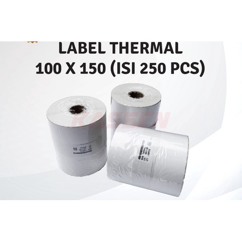 Jual Kertas Resi Sticker/ Ukuran 100 x 150 MM Thermal Label Direct ...