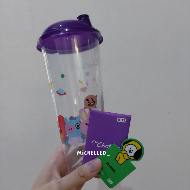Jual reusable cup + magnet bt21 x chatime chimmy line friends | Shopee Indonesia