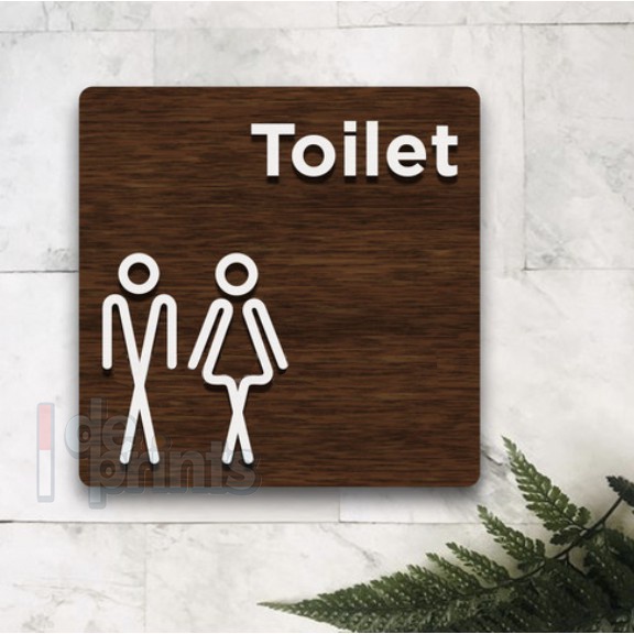Jual Toilet Sign Unik Kayu Kotak | Signage Toilet Unik | Papan Kayu ...