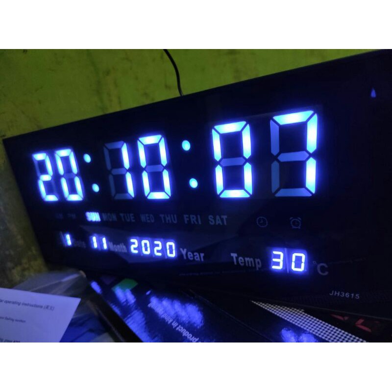 Jual Jam Dinding Digital Besar XY3615 OTOMATIS | Shopee Indonesia