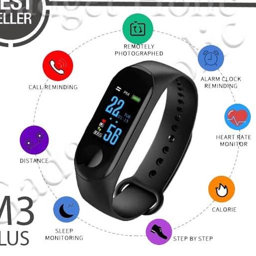 Jual Lumin M3 plus Smartwatch Band Xiaomi Mi Band 3 Smartband ...