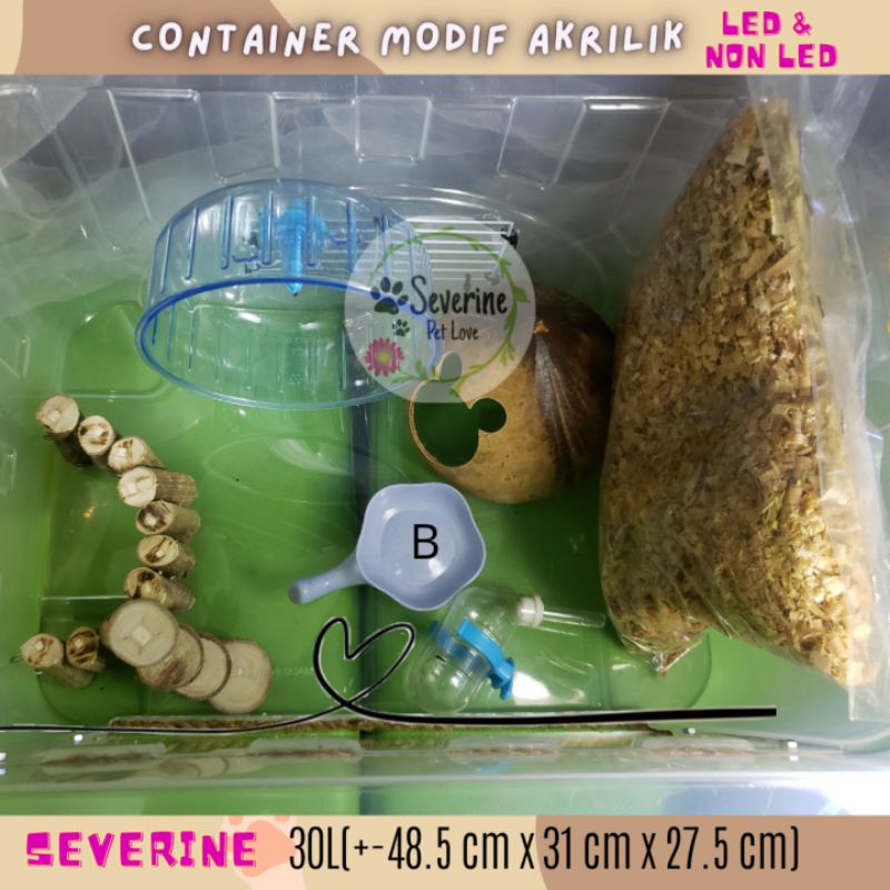 Jual kontainer box modif Akrilik Container kandang hamster komplit ...