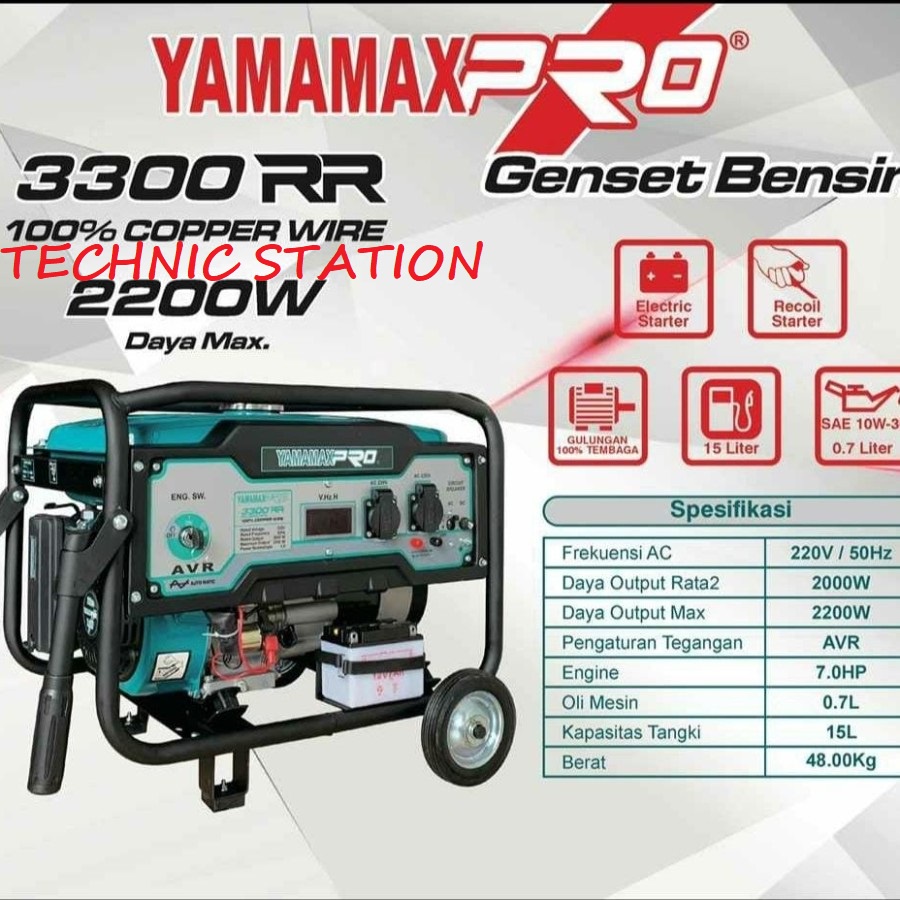 Jual GENSET YAMAMAX PRO 3300 RR Genset 2200watt gulungan tembaga 4 tak ...
