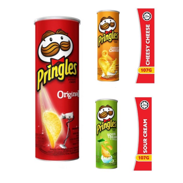 Jual Pringles Potato Crips (Original-Cheesy Chese-Sour Cream&Onion) 170 ...