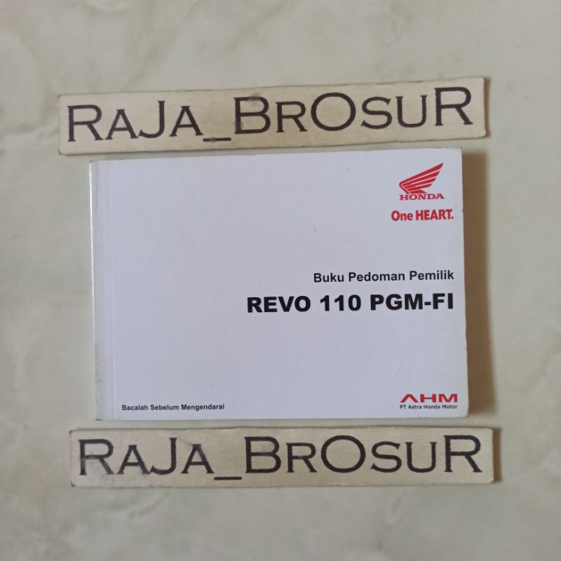 Jual Buku pedoman pemilik/Manual book Honda Revo 110/Revo110 PGM FI ...