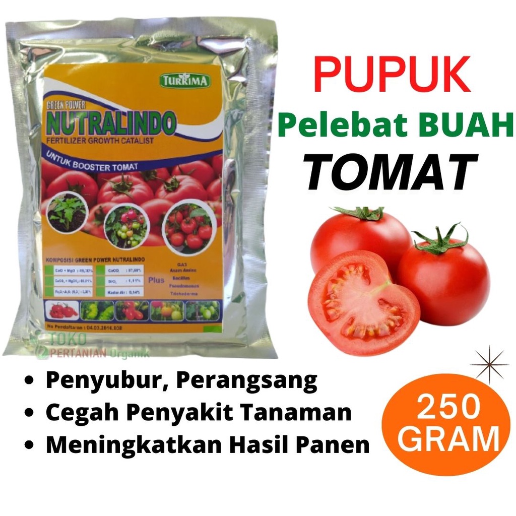 Jual Pupuk Organik Booster untuk tomat Sayur agar berbuah lebat, NUTRALINDO Nutrisi tomat apel ...