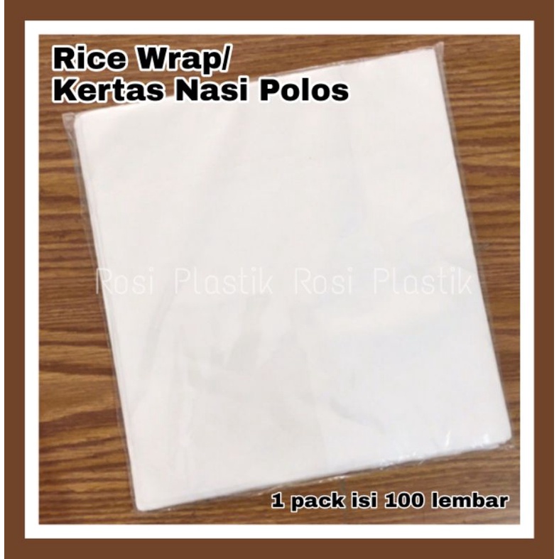 Jual Kertas Nasi KFC Polos isi 100 / Rice Wrap / Kertas Nasi Putih ...