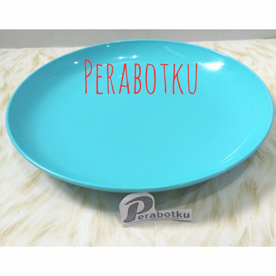 Jual Piring Bulat L Biru PR-204-1 Hoyaplast/Piring Makan Plastik Warna ...