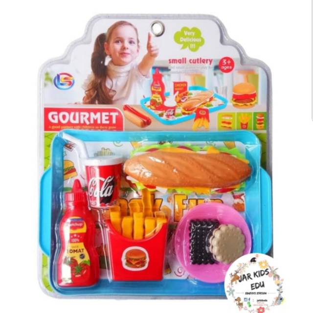 Jual MAINAN ANAK BURGER SET HAMBURGER PLAYSET FAST FOOD MAINAN JUALAN ...