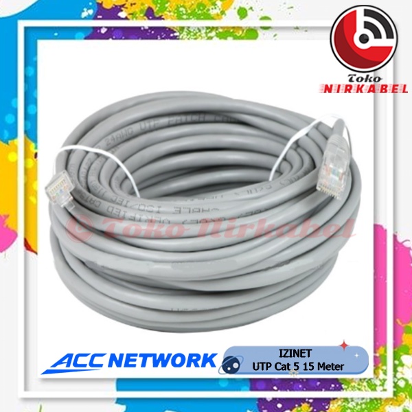 Jual Kabel Meteran Izinet UTP Cat5 15 Meter | Shopee Indonesia