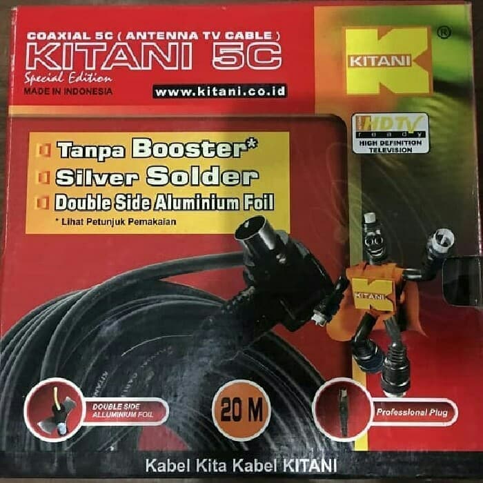 Jual Kabel Antena Kitani 20 Meter/ Kabel CCTV Tanpa Boster | Shopee Indonesia