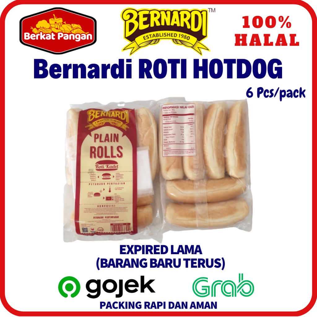 Jual BERNARDI Roti Burger Wijen 6pcs / Plain rolls mini Hot dog 20pcs ...