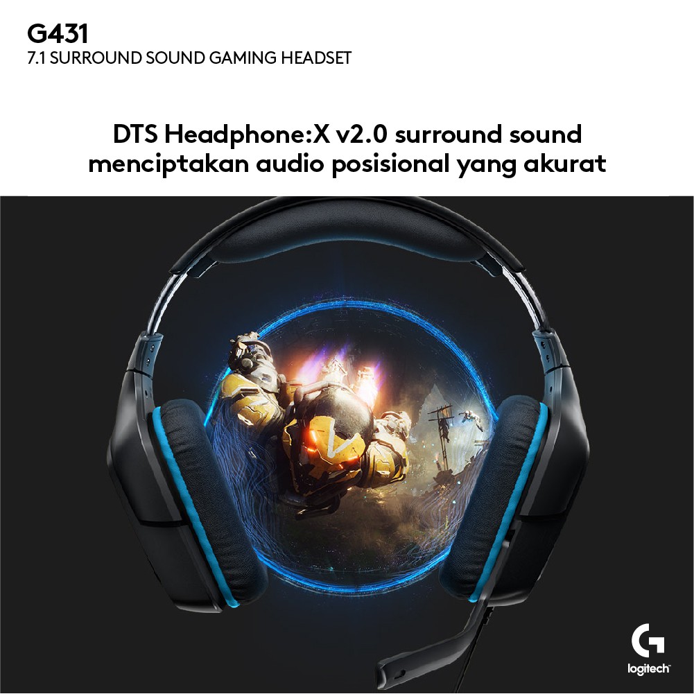 Jual Logitech G431 7.1 Headset Gaming Surround Sound | Shopee Indonesia