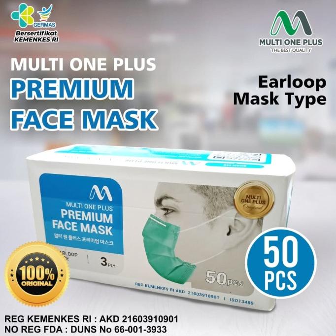 Jual Masker Medis MULTI ONE PLUS Premium Surgical Face Mask 3 Ply 4 Ply ...