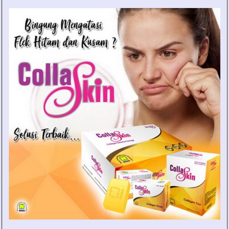 Jual colla skin gold collagen soaf nasa ( 65 gram ) | Shopee Indonesia