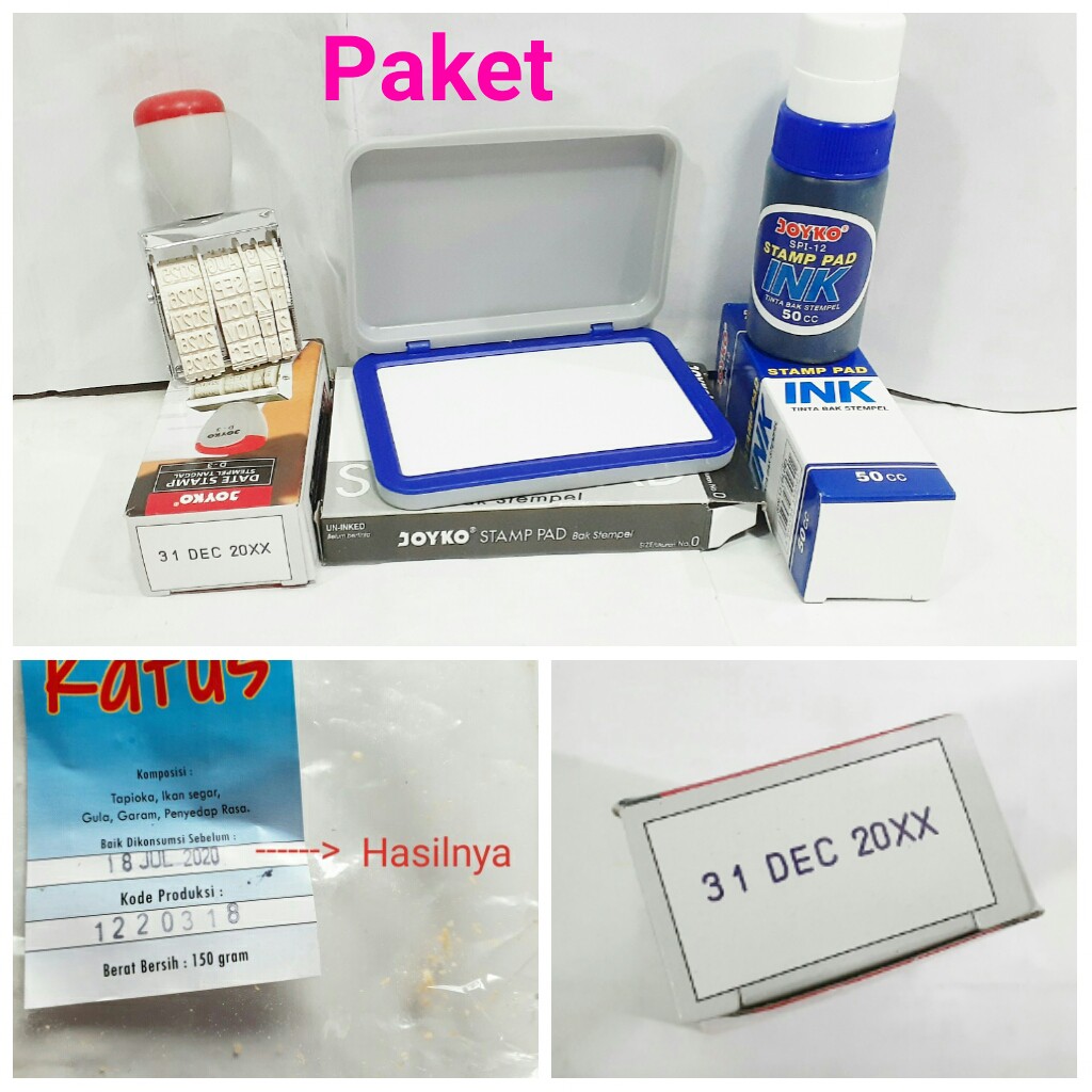 Jual paket stempel tanggal kadaluarsa / expired date exp dated / kode ...
