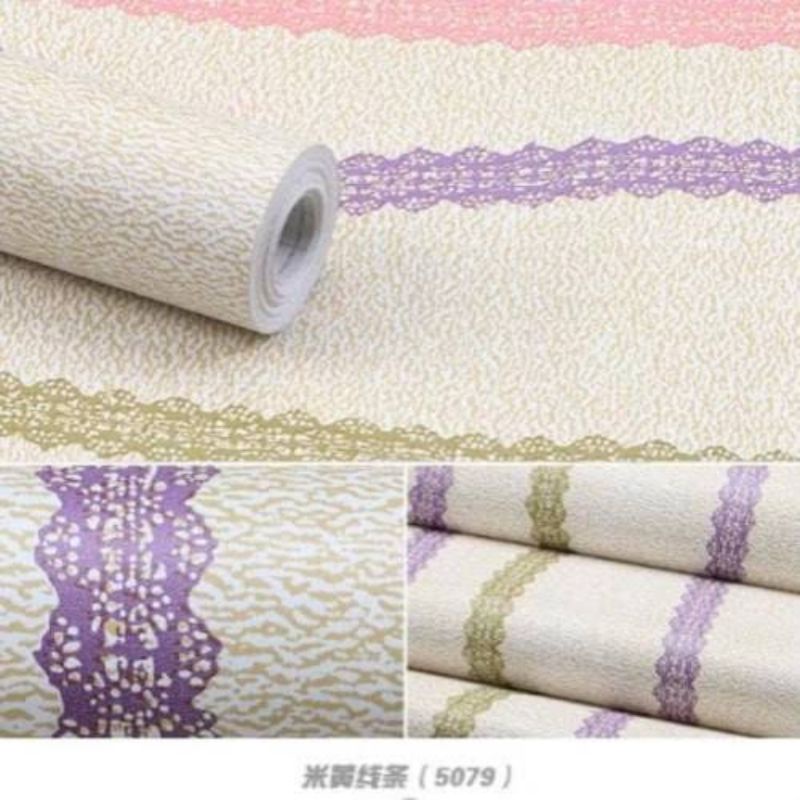 Jual wallpaper dinding stiker motif salur elegantukuran 45 cm x 10 mtr | Shopee Indonesia