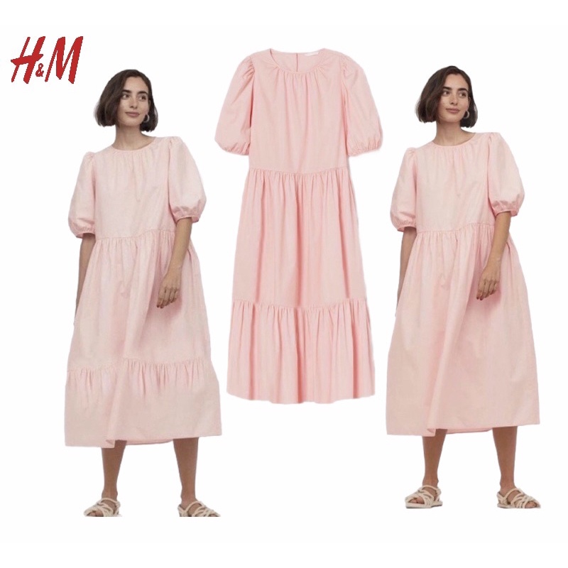 Jual HM dress poplin pink original sisa eksport termurah | Hnm Dress ...