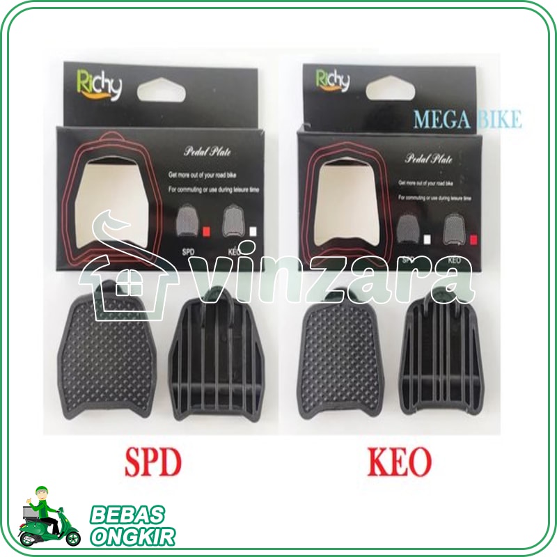 Jual RICHY SPD OR LOOK KEO COVER PEDAL PLATE CLIPLESS ADAPTER COVER ...