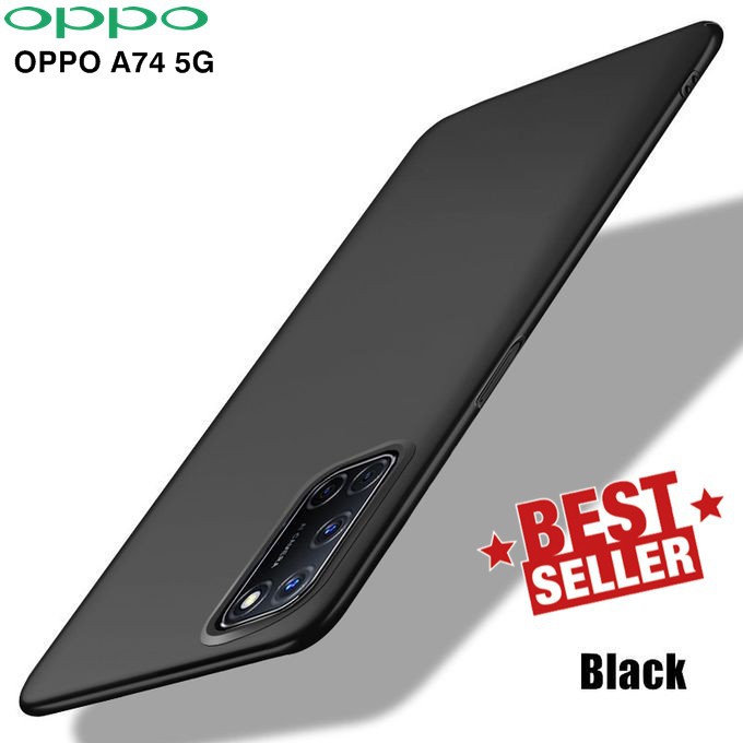 Jual Oppo A74 4g A74 5g Case MACARON LIST softcase Black edition Slim ...