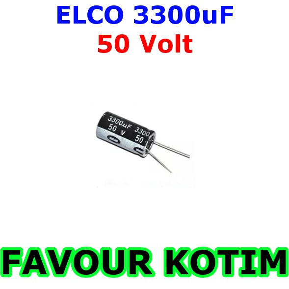 Jual ELCO ELKO 3300UF 50V ELECTROLYTE CAPACITOR KAPASITOR FVKOTIM | Shopee Indonesia