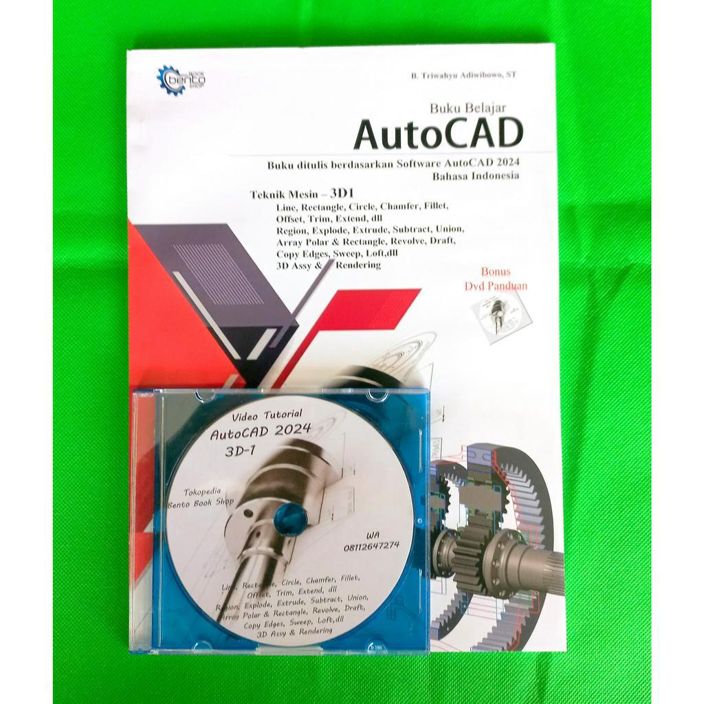 Jual Buku AutoCAD 2024 3D1 + Dvd Tutorial | Shopee Indonesia