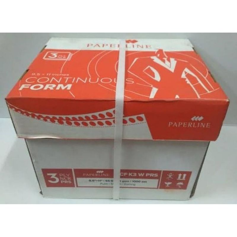 Jual Kertas Continuous Form 3ply Merk Paperline Bagi 2 / PRS Warna ( K ...