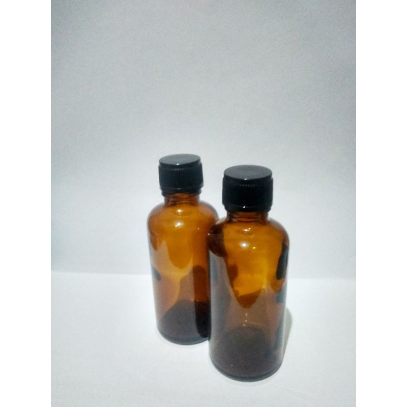 Jual botol kaca amber coklat tebal 30ml tutup ulir hitam | Shopee Indonesia