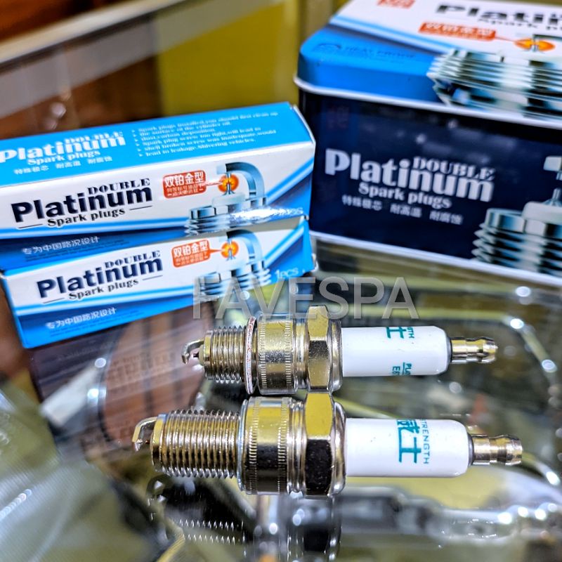 Jual BUSI RACING VESPA 2T DOUBLE PLATINUM ORIGINAL | Shopee Indonesia