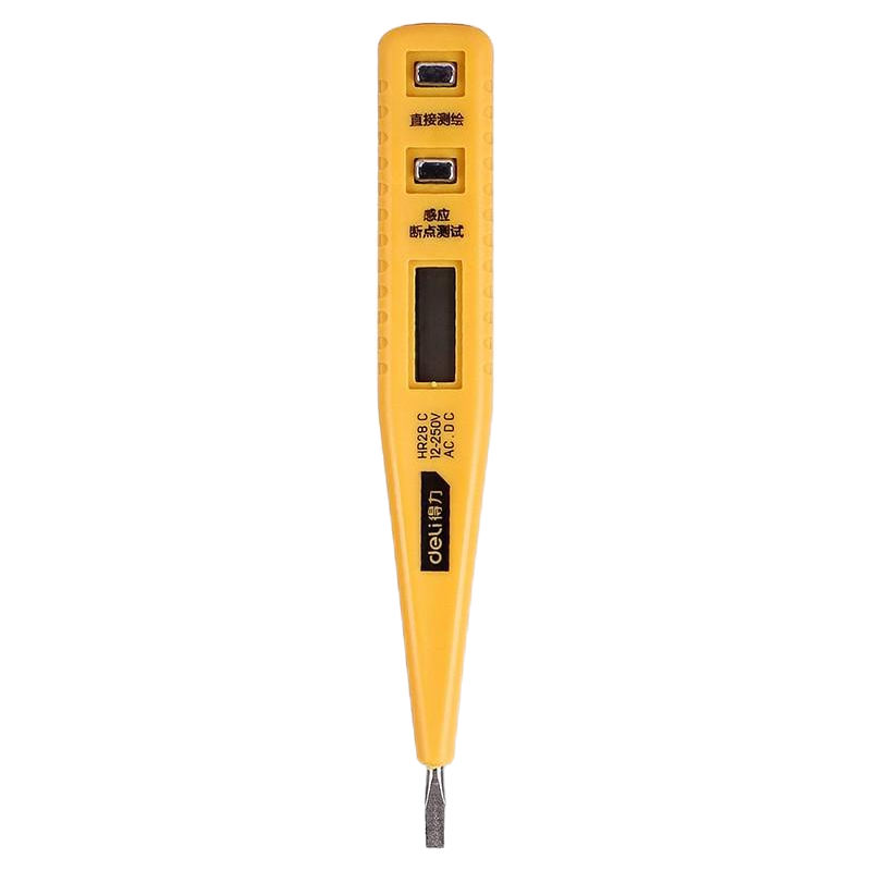 Jual Deli Digital Test Pen/Tespen Digital 12-250V AC DC 13 cm EDL8003 ...